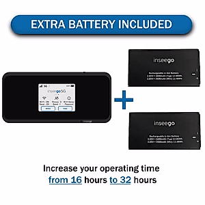 EVDO-LINK Bundle for Inseego 5G MiFi® M2100 Hotspot | Global 5G Mobile Portable WiFi with Case and Extra Battery for All Day Battery Compatible with Verizon