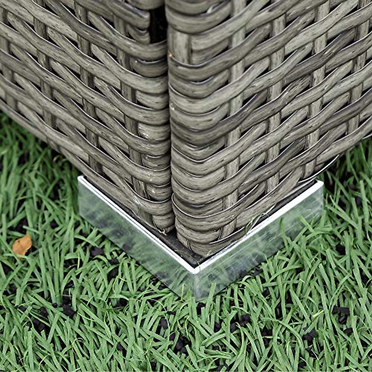 FANYE 4 Pieces Patio Sofa Sets Outdoor Conversation Group,PE Wicker Rattan Sectional Upholstered Furniture Include Armchairs, Loveseat and Cushions