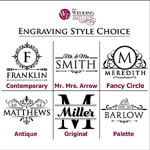 Premium Monogrammed Bamboo Wood Serving Tray with Handles - Personalized and Custom Engraved for Free