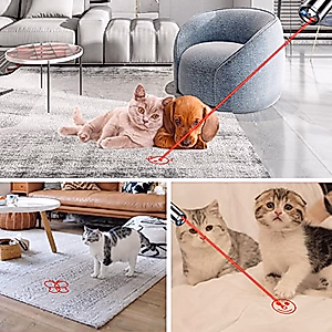 Danigh-buy Cat Pointer Toy,Dog Laser Pointer,7 Adjustable Patterns Laser,Long Range 3 Modes Training Chaser Interactive Toy,USB Recharge