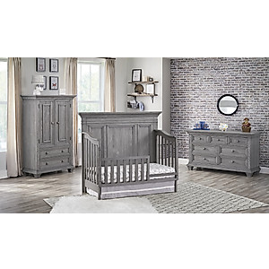 Oxford Baby Westport 4-in-1 Convertible Crib, Dusk Gray, GreenGuard Gold Certified