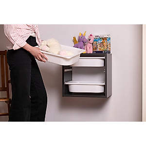 Svel Closet Organizers and Storage, 3 Drawers, Storage Cabinet Bins,Wall Cabinet, Bathroom, Office, Garage Pantry, Kitchen Organizer, Dresser Shelf Shoe Rack 3 Bins (Black)