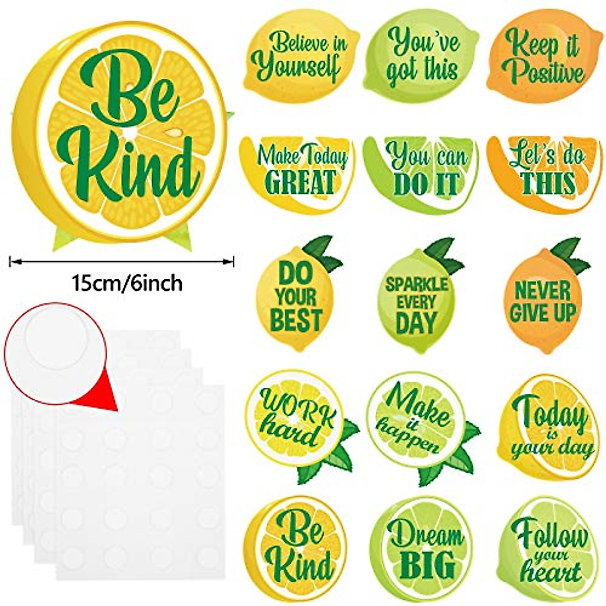 64 Pieces Lemon Cutouts School Bulletin Board Lemon Motivational ...