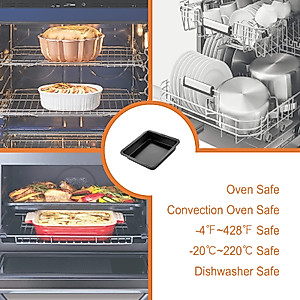 CHEFMADE Square Cake Pan, Nonstick 8 Inch Square Baking Pan, Set of 2