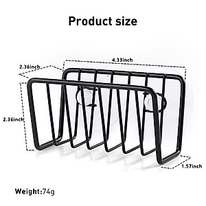 YYPDC Sponge Holder for Kitchen Sink;Suction Cup Sponge Rack Kitchen Sink;Quick Drying Open Wire Basket Design with Strong Suction Cups;Soap Holder for Shower Wall No Drilling（Black）