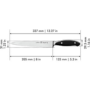 HENCKELS Forged Synergy Carving Knife, 8-inch, Black/Stainless Steel
