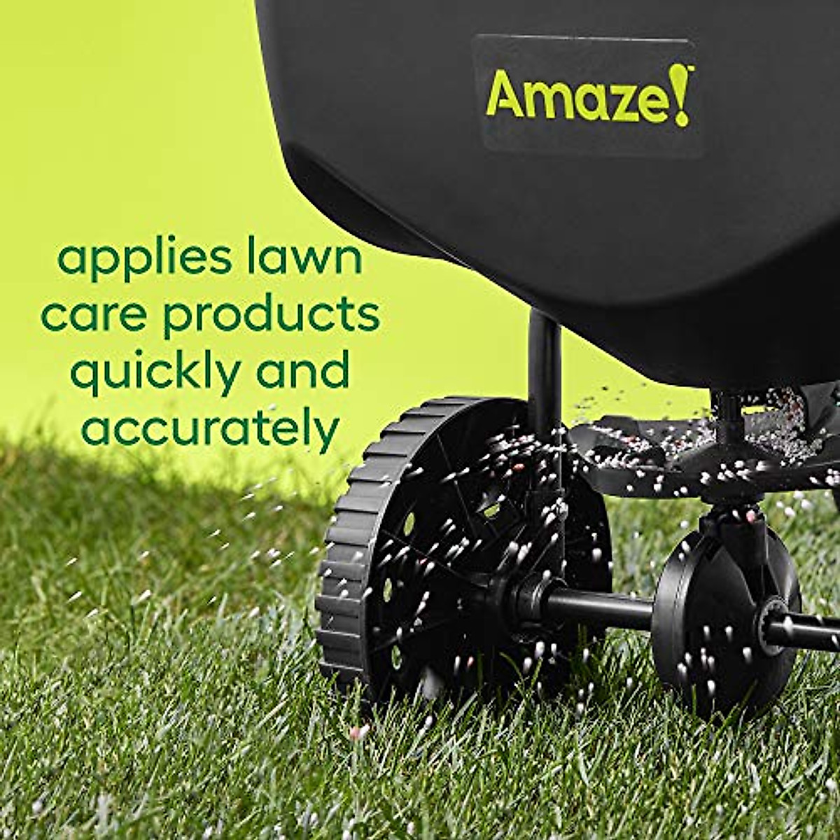 AMAZE 75201 Broadcast Spreader-Quickly and Accurately Apply up to 10,000 sq. ft. of Grass Seed, Fertilizer, and Other Lawn Care Products to Your Yard, 75201-1