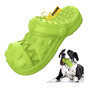 GALAPETGP: Dog Chew Toys. for Aggressive Chewers. Ultra Durable Squeaky Dog Toys. Heavy Duty Chew Toys for Medium & Large Dogs. Includes Free Lint Remover (Green)