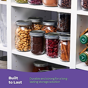 SEWANTA Wide Mouth Mason Jars 16 oz With mason jar lids and Bands, mason jars 16 oz - For Canning, Fermenting, Pickling - Jar Décor - Microwave/Freeze/Dishwasher Safe. (13)