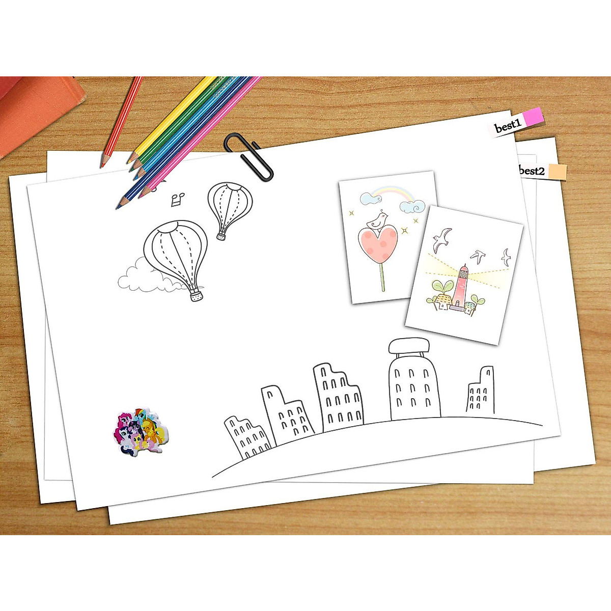 My little Pony Stickers︙200 Puffy Stickers︙8 Sheets Party Favors︙Kids’ Favorite 3D Cute Stickers and Teacher Stickers︙ including Rainbow Dash, Twilight Sparkle, Pinkie Pie, Rarity, Fluttershy and More