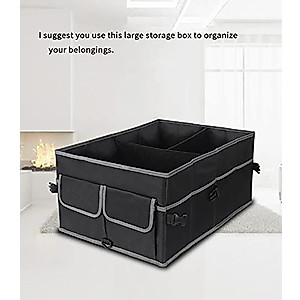 Car Trunk Organizer Car Soft Felt Storage Box Cargo Container Box Trunk Bag Stowing Tidying Holder Multi-Pocket