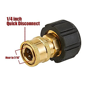 RIDGE WASHER Pressure Washer Adapter Set, Gun to Wand, M22 to 1/4'' Quick Connect, 5000 PSI