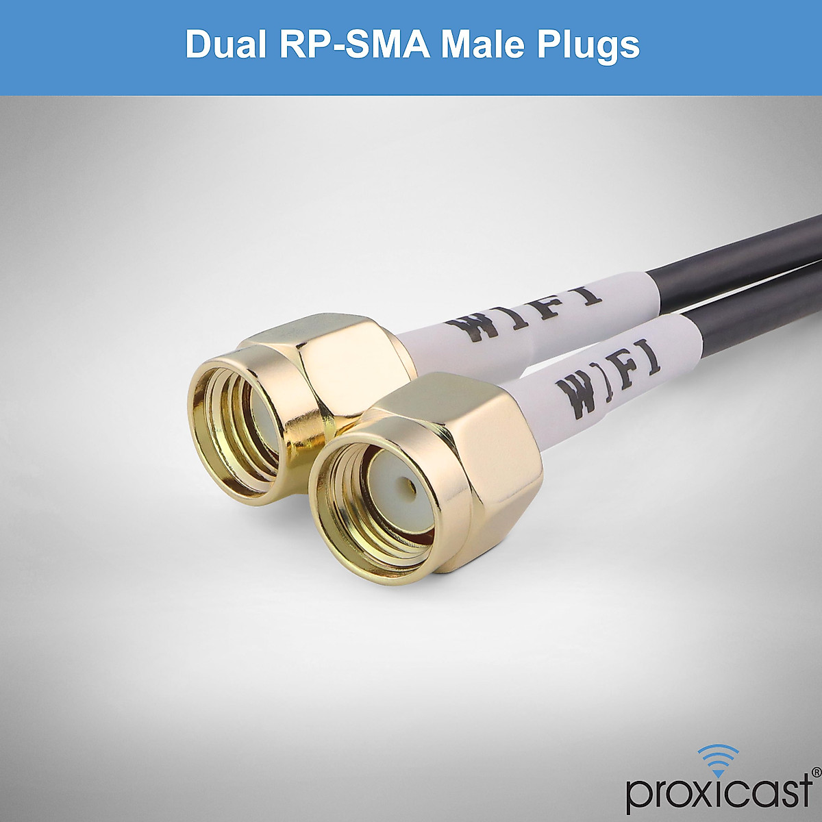 Proxicast Ultra Low Profile Indoor/Outdoor Omni Directional MIMO WiFi Antenna - Dual Band/Triple Band 2.4/5.8/6 GHz WiFi Puck - Through Hole Screw Mount - 3 ft Coax Lead w/RP-SMA (ANT-132-S02)