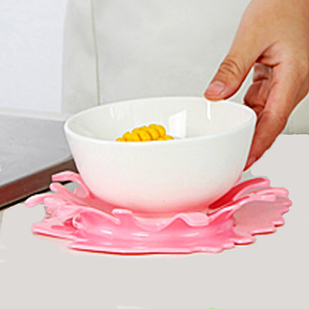 Spoon Rest Holder Ketchup Shape Holders Splash Spoon Rest by Mustard Kitchen Cooking Aid Cup Holder Spatula Spoon Rack Shelf Creative Gift (blue)