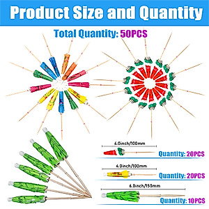 Drink Umbrella,50Pcs Cocktail Umbrella,Cupcake/Fruit Plate/Cocktail Decor Mini Umbrellas For Drinks,Paper Umbrella Drink Decor.
