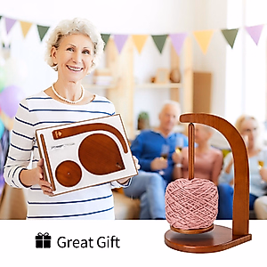 Talentree Yarn Holder for Crocheting and Knitting with Upgraded Stronger Magnet, Wooden Yarn Spinner, Magnetic Yarn Ball Holder, Yarn Spindle Dispenser, Gift for Crochet Lovers