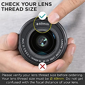 waka 49mm MC UV Filter - Ultra Slim 16 Layers Multi Coated Ultraviolet Protection Lens Filter for Canon Nikon Sony DSLR Camera Lens