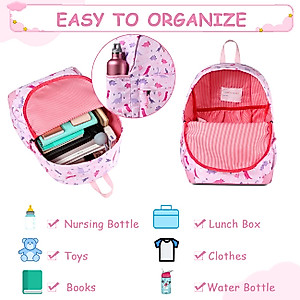 VASCHY Toddler Backpack for Girls, Cute Lightweight Water Resistant Preschool Backpack for Kindergarten Little Girls Bookbag Dinosaur