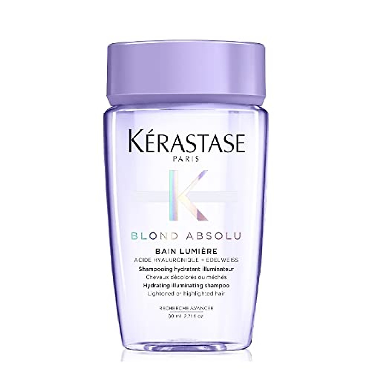 KERASTASE Blond Absolu Lumière Illuminating Shampoo | For Lightened, Highlighted and Grey Hair | Nourishes and Illuminates | With Hyaluronic Acid | 2.71 Fl Oz
