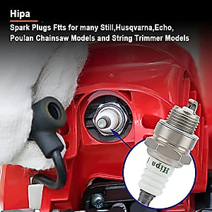 Hipa Nickel Standard Spark Plug Replace for NGK BPMR7A Champion RCJ7Y STHIL 017 018 MS170 MS180 MS290 MS310 MS390 029 039 Chainsaw(4 Pack)