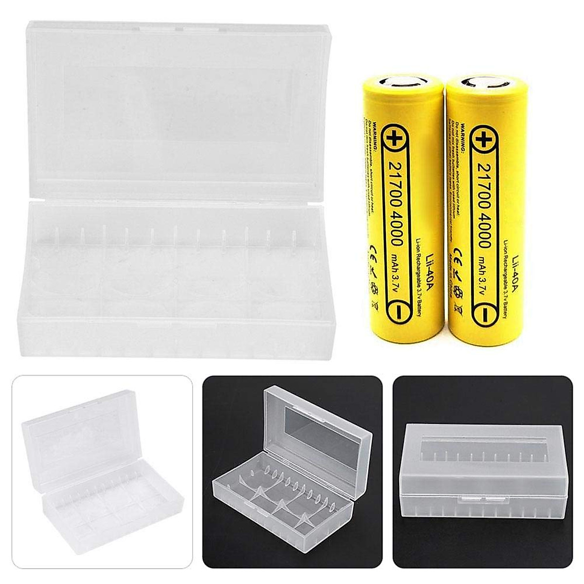 FOSA 2PCS 20700/ Battery Box Container Solid Waterproof Battery Storage Box Battery Portector Cover for Battery