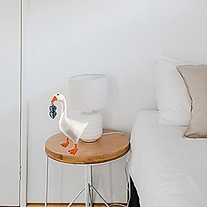 Goose Statue Magnetic Key Holder, Animal Magnetic Key Holder Sculpture Modern Home Decor，Cute Magnetic Goose Key Holder for Key Hooks Pens Bells (Yellow)