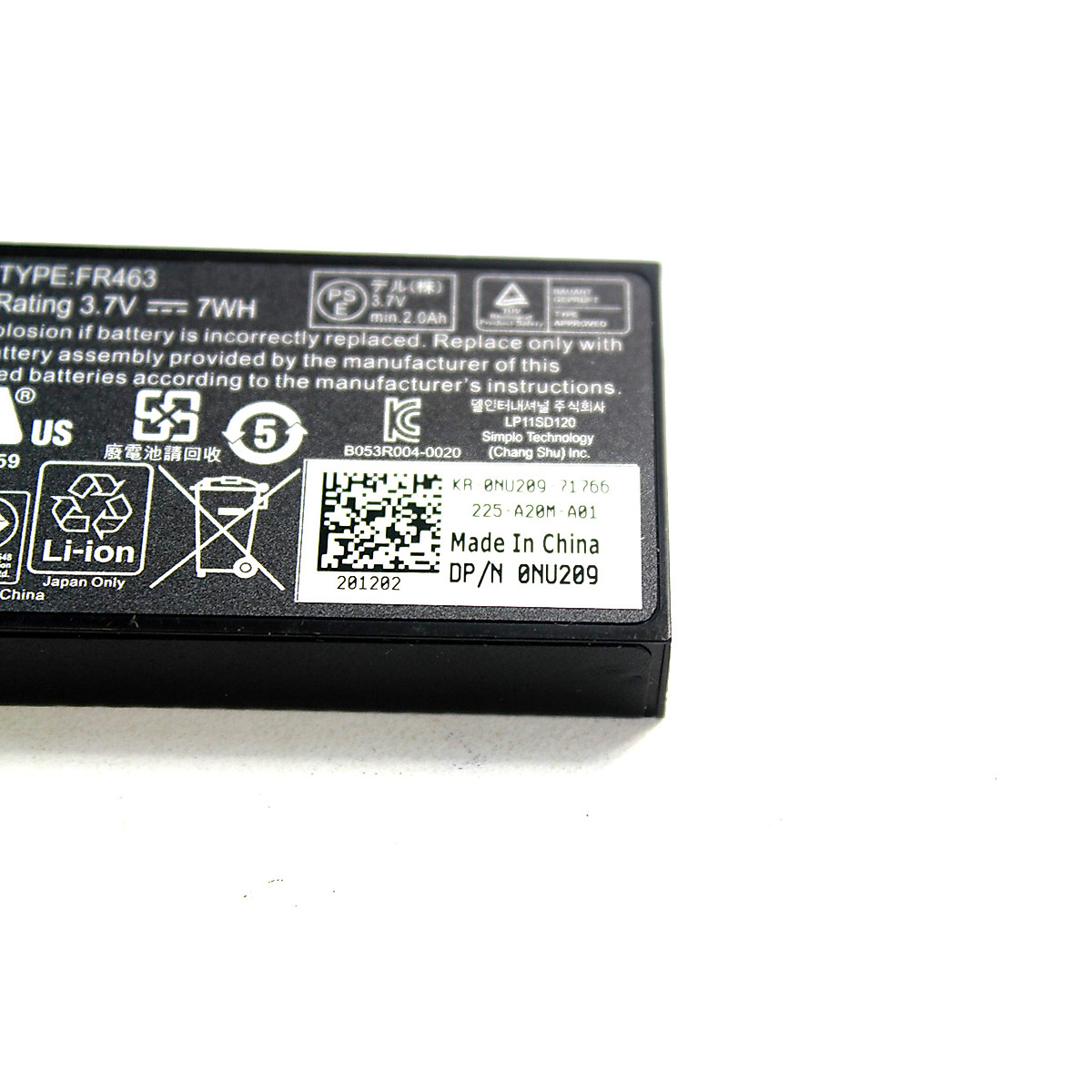 Dell New FR463 Battery for Poweredge Perc 5i 6i P9110 NU209 U8735 XJ547
