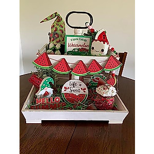 2 Tiered Tray, 2 Tier Wood Tiered Tray, 2 Tiered Tray Farmhouse,White Tiered Tray for Rustic Home Sweet Home Kitchen Decor for Valentine's Day Halloween Christmas Easter