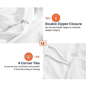 SGI bedding 3 Piece Duvet Cover Oversized Queen Size, Pinch 600 TC, 100% Cotton Sateen,1 Duvet Cover with 2 Pillows Covers,with Zipper Closure & Corner Ties, Soft,Cooling & Breathable - Blood Red