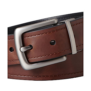 Fossil Men's Reversible Leather Belt, Parker Brown/Black, 32