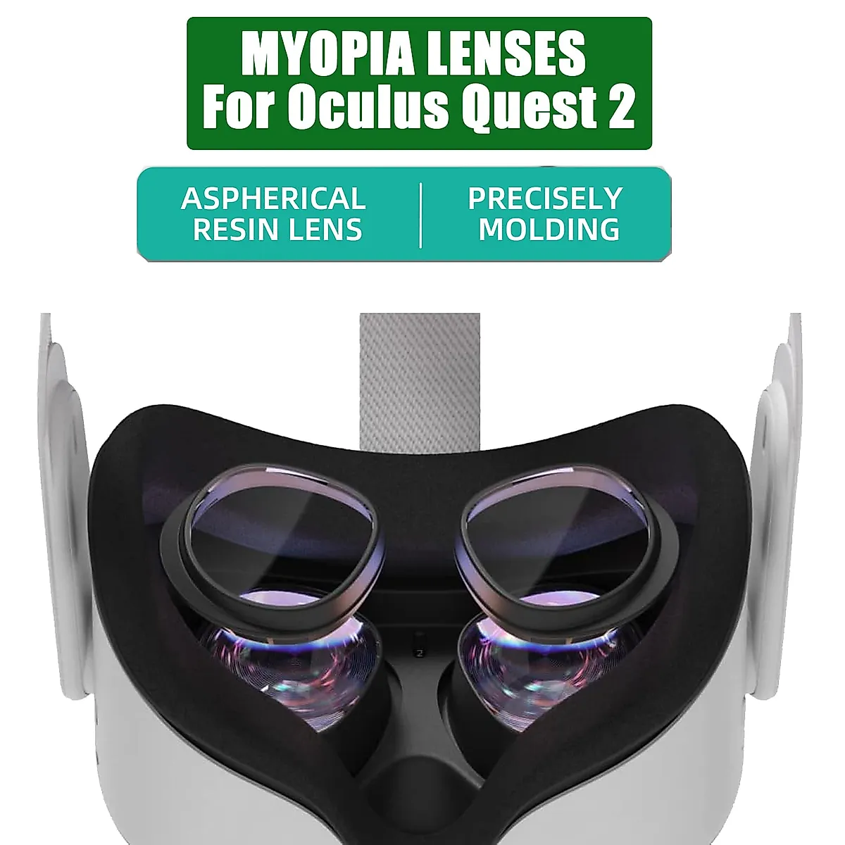 Myopia Glasses Lens Compatible with Oculus Quest 2 VR Headset accessories , customized Frame Plus Protecting Lens Combination 1 Pair (-5.00)