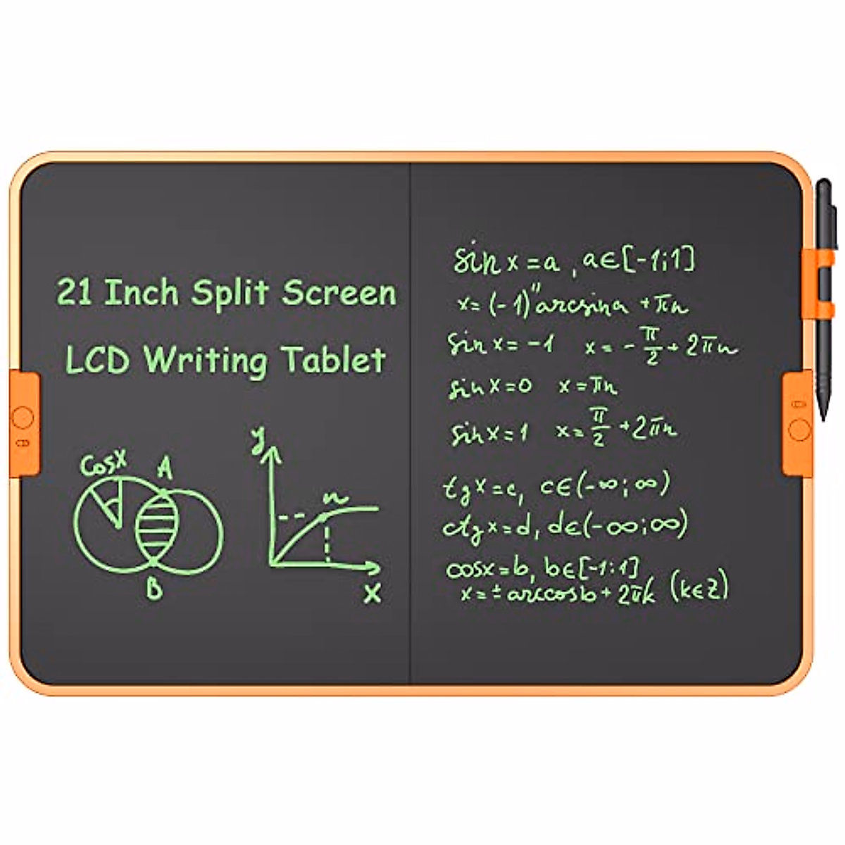 Wicue 21 inch Split Screen LCD Writing Tablet,Portable Erasable Electronic Magic Drawing Pads, Highlight Digital Paper Tablet, Large Doodle Board Gift for Business Office/Message Boards