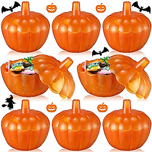Tanlade Glass Pumpkin Candy Jar Fall Thanksgiving Pumpkin Jar with Cover Target Halloween Candy Bowl Pumpkin Jars with Lids Glass Candy Dish with Lid for Home Party Decoration(4 Pcs)