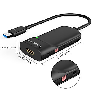 WAVLINK USB 3.0 to HDMI Universal Video Adapter, Displaylink Chips Supports up to 6 Monitor displays, Compatible with Windows, MacOS, Ubuntu 20.04,22.04,LTS, ChromeOS-Upgrade Version