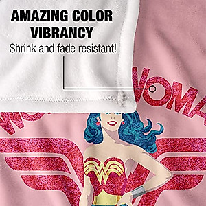 Wonder Woman WW Sparkle Silky Touch Super Soft Throw Blanket 36" x 58"