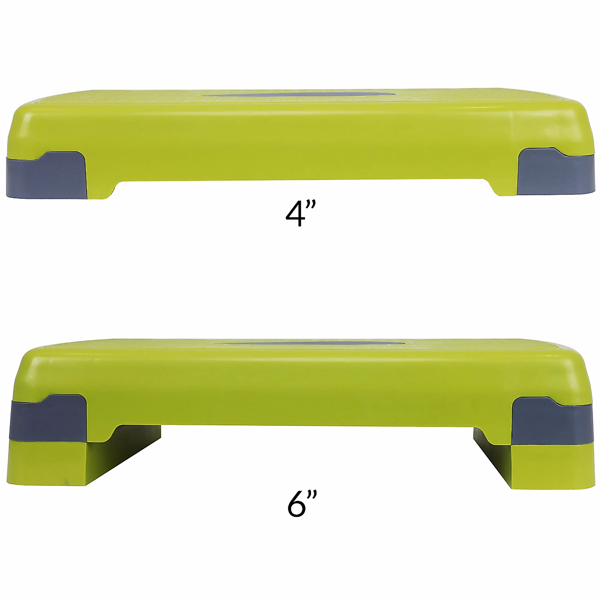 Signature Fitness Adjustable Workout Aerobic Stepper Step Platform Trainer, 27-Inch, Lemon/Gray