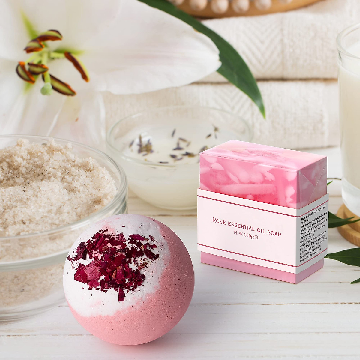 UTOBSOV Get Well Soon Gifts for Women, Christmas Gift Baskets Relaxation Gifts for Friends Cowoker Mom Care Package for Her Who Recover After Surgery, Pink Birthday Gifts Feel Better Gifts