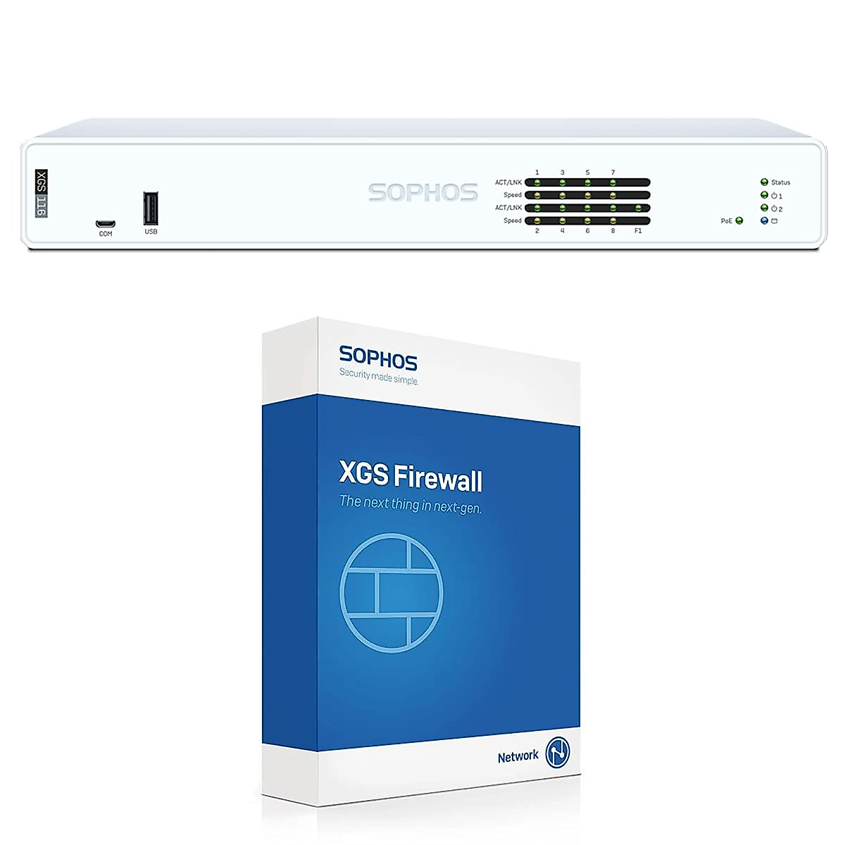 Sophos XGS 116 Next-Gen Firewall with Xstream Protection, 1-Year (US Power Cord) (IA1B1CSUS)