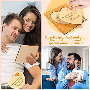 STOFINITY Surprise Pregnancy Announcement for Dad - Pregnancy Reveal to Husband, Cute Baby Announcements Ideas, Baby Reveal for Husband, Baby Announcement Gifts, Wooden Pregnant Announcement Keepsake