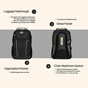OGIO Axle 17" Laptop Backpack - Black