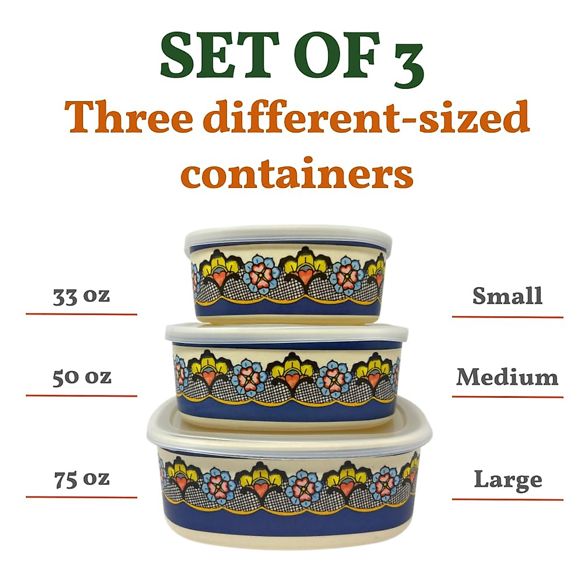 GODAGE 6-Piece Melamine Food Storage Containers with Airtight Lids, Nesting Bowl Set, Stackable & Unbreakable, BPA-Free, Dishwasher & Freezer Safe (Square)