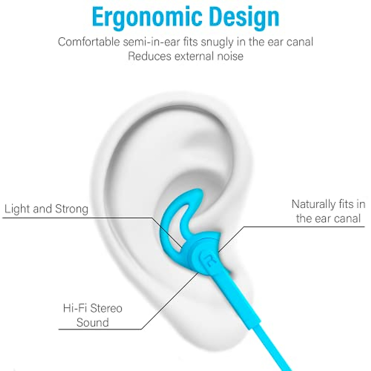 Wired Earbuds 5 Pack, Earbuds Earphones with Microphone, Earbuds Wired Stereo in-Ear Headphones Bass Earbuds, Compatible with iPhone, Android Smartphones, Tablet, MP3, Fits All 3.5mm Interface Devices