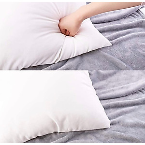 QUBA LINEN 18 x 18 Throw Pillow Insert - Pack of 2 White, Down Alternative Pillow Inserts for Decorative Pillow Covers, Throw Pillows for Bed, Couch Pillows for Living Room (Pack of 2)