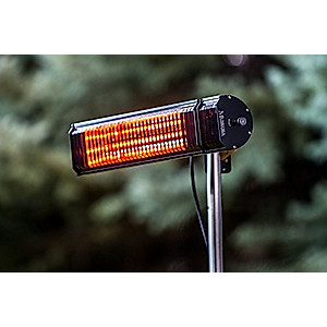 Electric 1500 watt Wall mounted Infrared heater with full up and down and side to side motorized rotate. Remote controlled Wall Mount Heater Indoor/Outdoor, Commercial/Residential