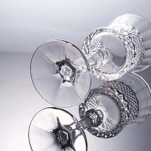 Paysky Wine Glasses Set of 2, Crystal Carving Wine Glass,Elegant Carving Design and Luxury Gift Box is Unique Red Wine Glass Gift for Women or Men 10oz