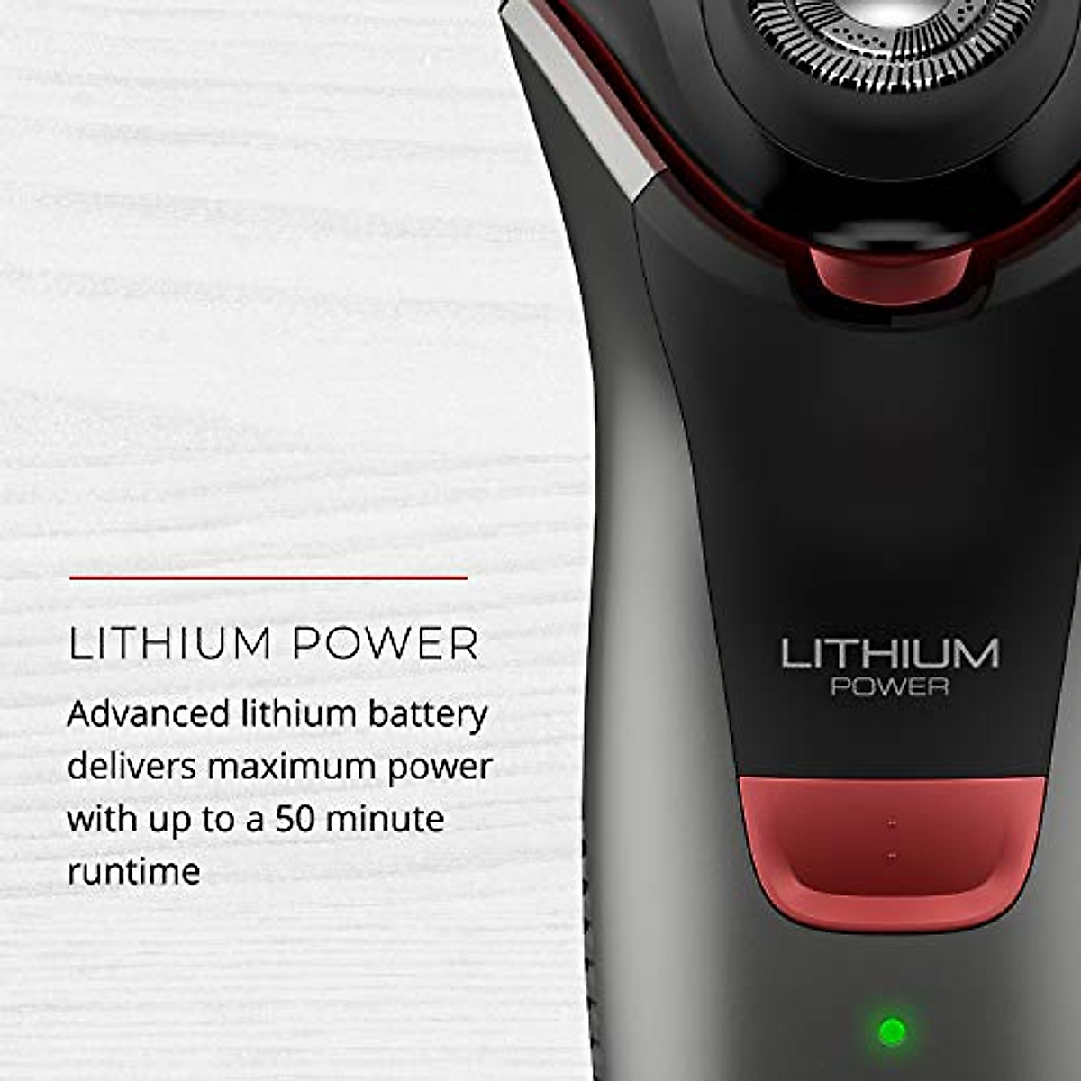 Remington, R4000 Series Electric Rotary Shaver Fully Washable BlackRed PR13401, Black, 1 Count