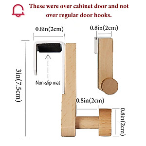 MDFAYE Over The Cabinets Hooks Coat Robe Towel Holder Door Hanger Hook for Kitchen Bathroom Cabinets Cupboards Rack Decor Drawer Cubicle Pack of 2
