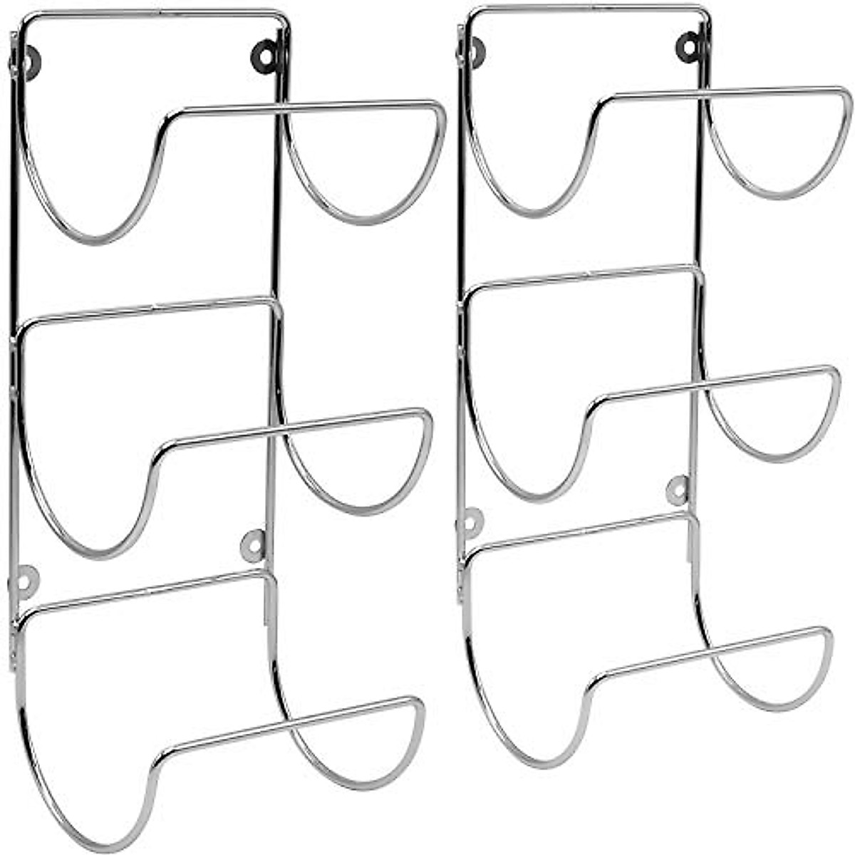 Sorbus Towel-Rack Holder - Wall Mounted Storage Organizer for Linens Set of 2 (Silver)