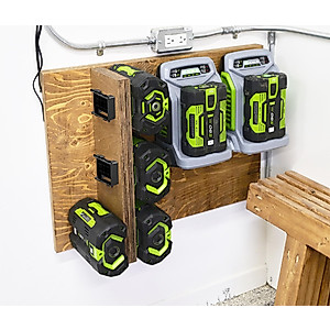 POBNRA 4 Pack for EGO Battery Holder | EGO Battery Mount | EGO Accessories | Ego Holder | 56V Ego Battery Holder Wall Mount | EGO 56V Battery Under Shelf Mount fit All EGO Battery