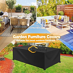 Patio Furniture Covers Waterproof, Rectangular Patio Table Chair Sofa Set Cover, General Purpose Outdoor Furniture Cover-Black|| 120x60x90cm/47x24x35in